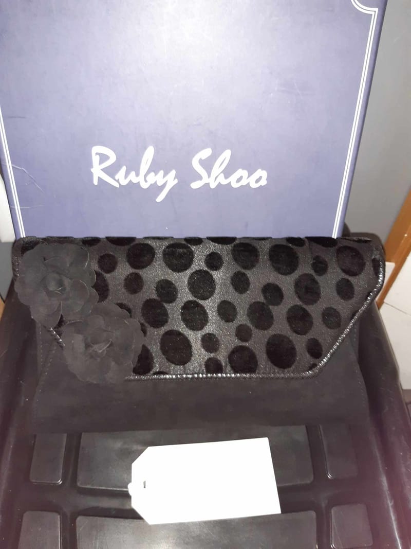 Ruby Shoo Riva Black Spot Bag - lindsayfashions of Ripon