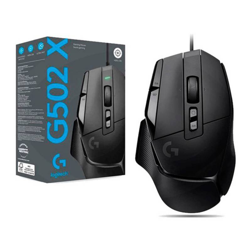 MOUSE LOGITECH G502 X BLACK - TIENDA GAMER UY