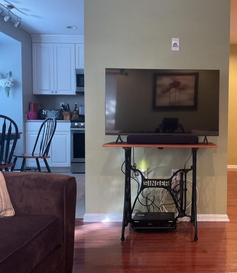 REmove Clutter from TV area - REdecorate with Laura