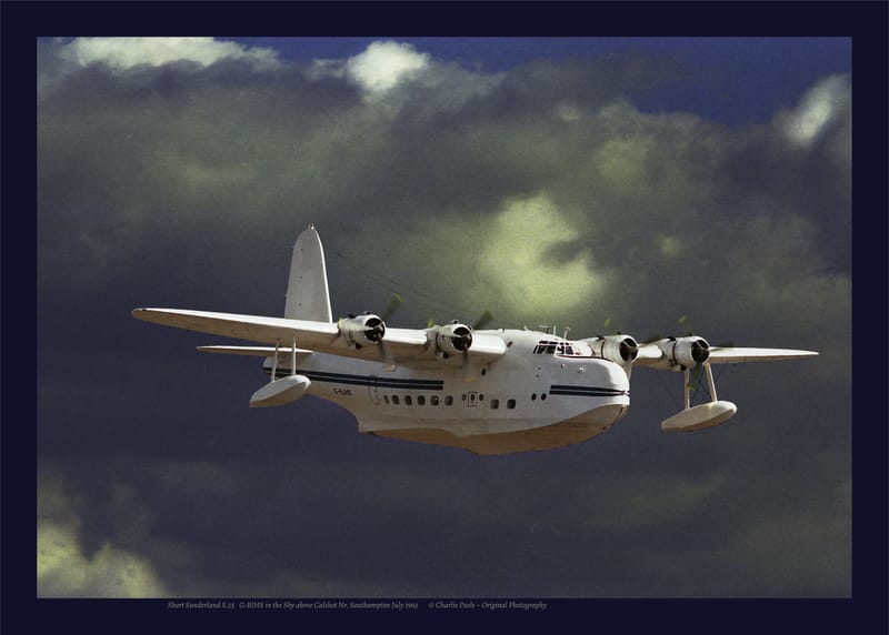 Avro Lancaster R5689 Outline Drawing- Art Print A3