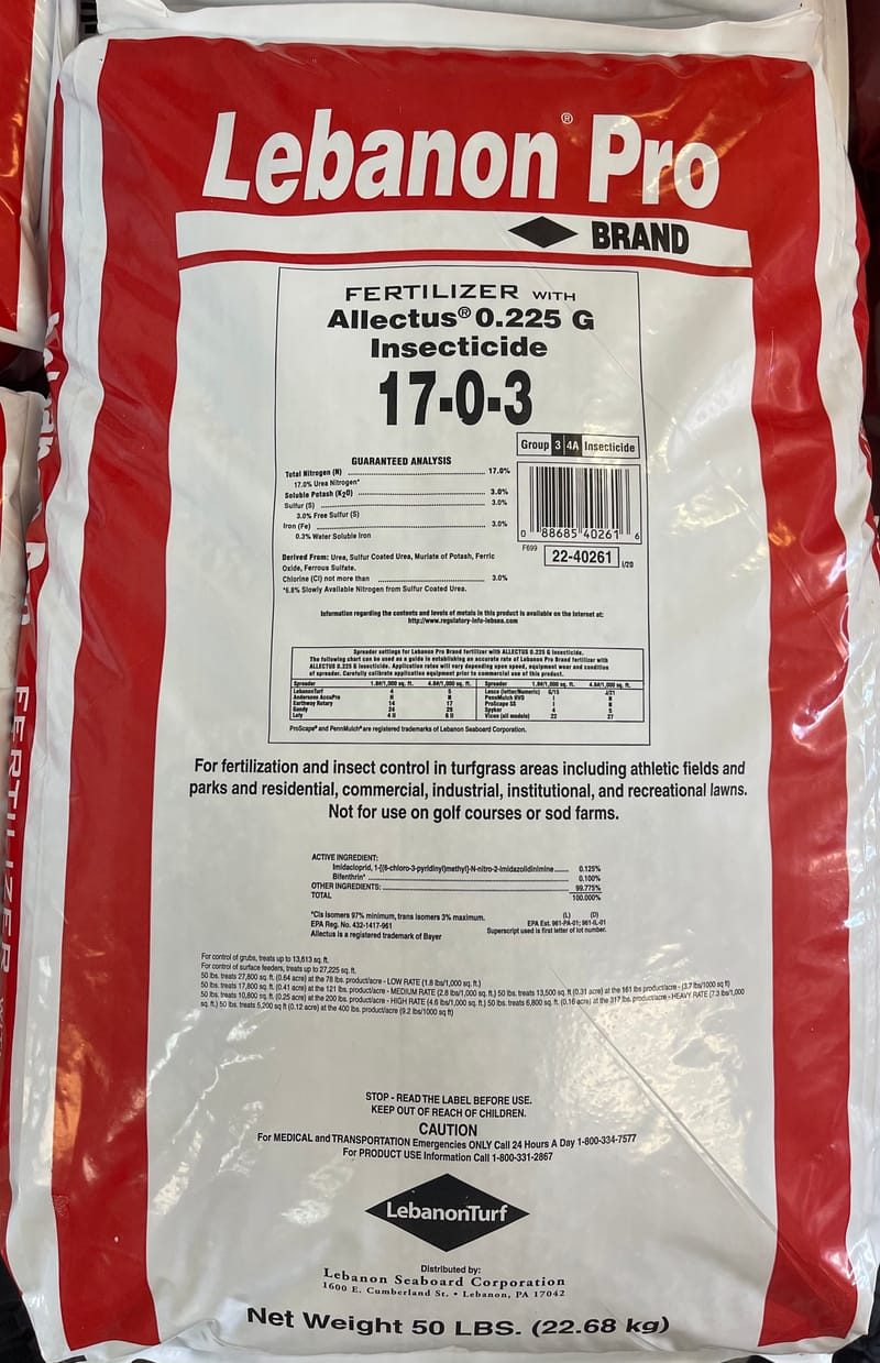 Step #4 17-0-3 40% SCU w/Allectus duel insecticide 50lb bag - www ...