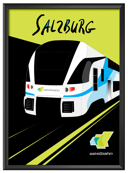 öbb nightjet train poster - Trains by James train posters