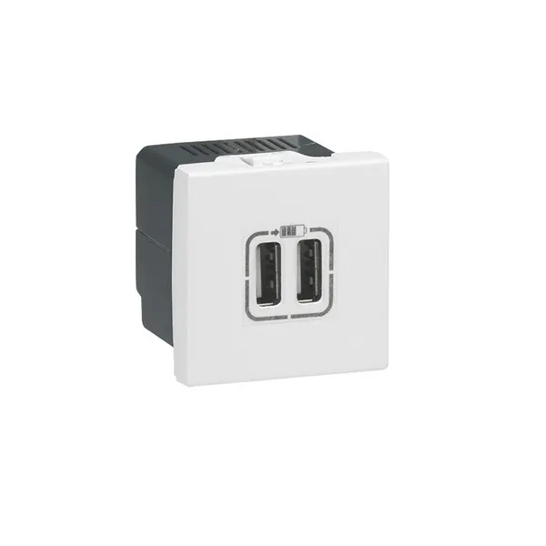 LEGRAND - USB Socket (Double) 5V 1500mA, White 77594