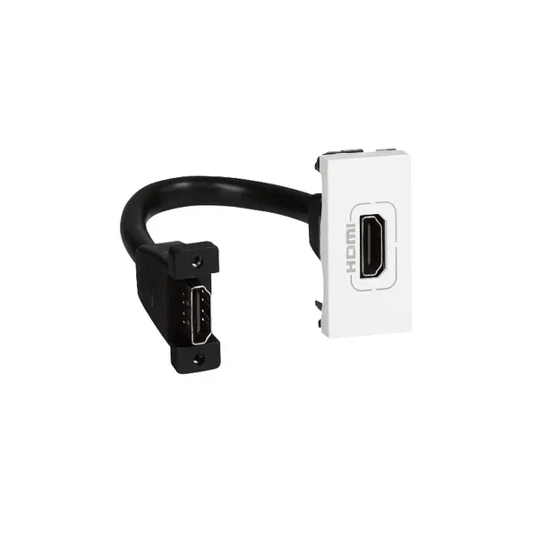 LEGRAND - HDMI Socket Mosaic, Preterminated, 1 Module, White 78778