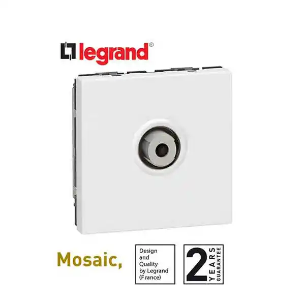 LEGRAND - TV Socket Mosaic, Single Type F, Screw In, 2 Modules 78780