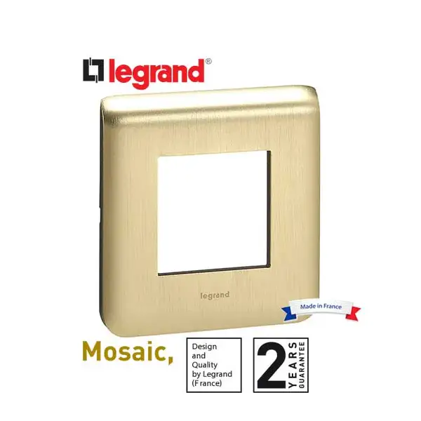 LEGRAND 678051 Plate 1G 2Mod, Gold