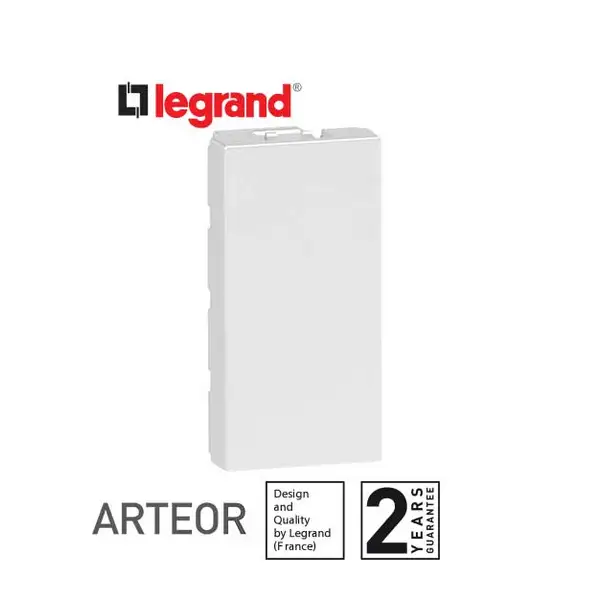 LEGRAND 572341 Blank Module Arteor 1 Module, White