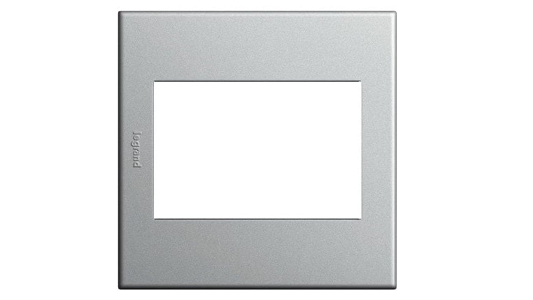 LEGRAND 575161 Plate Arteor 3 Modules 1-Gang, Pearl Aluminum