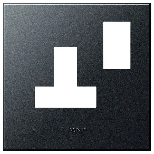 LEGRAND 575092 Plate Arteor for switched Sockets 1-Gang, Graphite