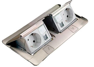 LEGRAND 54022 Pop-Up Box 2 x 3 Modules, Brushed Stainless