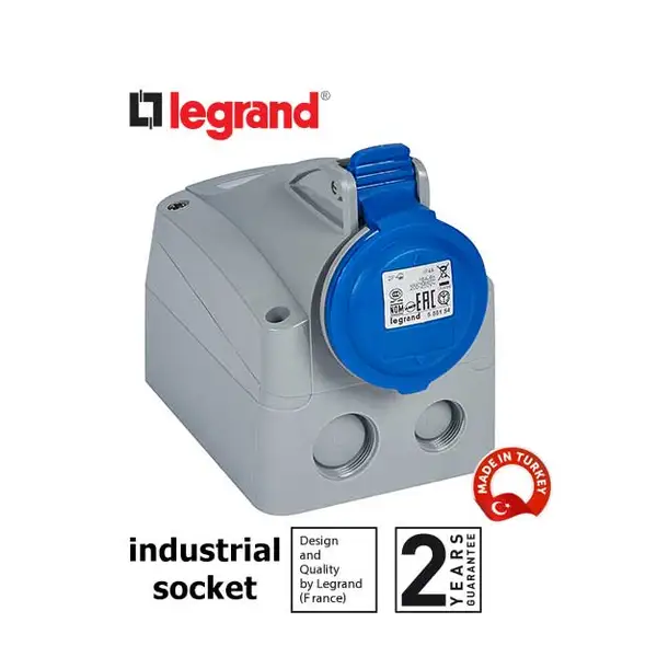LEGRAND 555154 Surface Mounting Socket IP44, 200/250 V~, 16 A, 2P+E