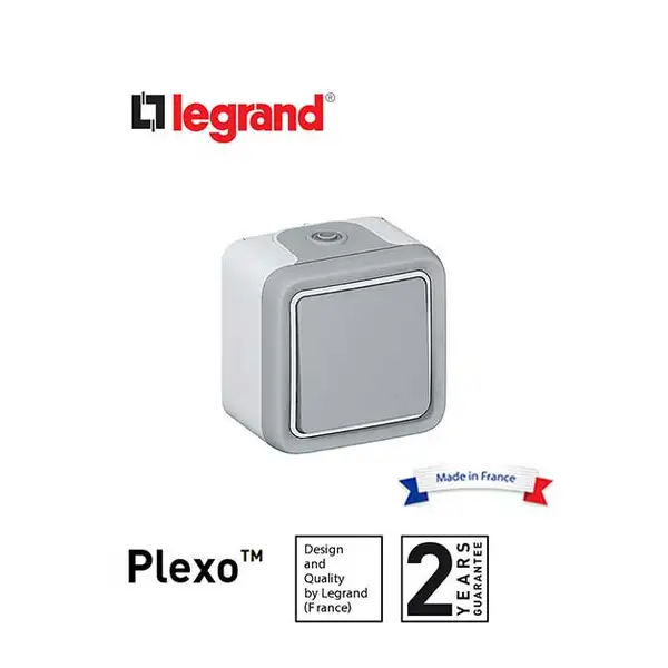 LEGRAND 69720 Push-Button Plexo IP55, N/O Contact, 10 A, Surface