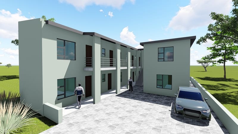 10 Unit Rental Building - MMADO building plans.co.za