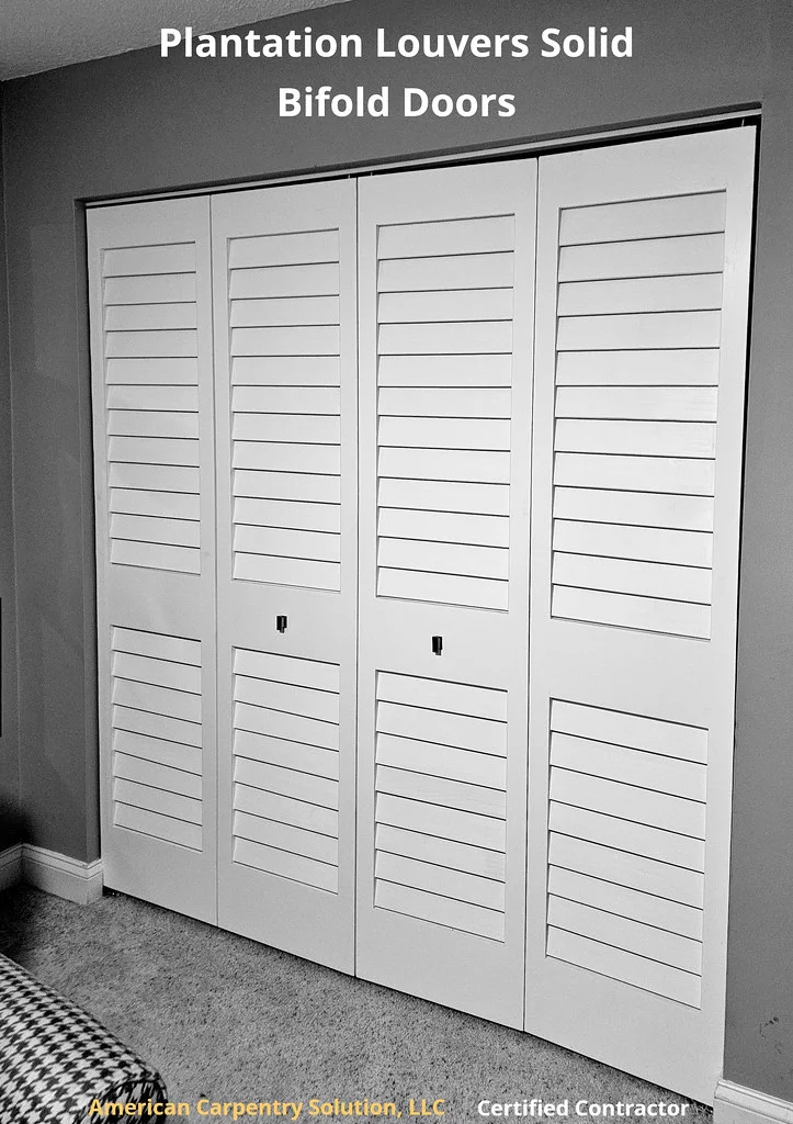 SOLID PLANTATION LOUVERED DOUBLE BIFOLDS DOORS - AMERICAN CARPENTRY ...