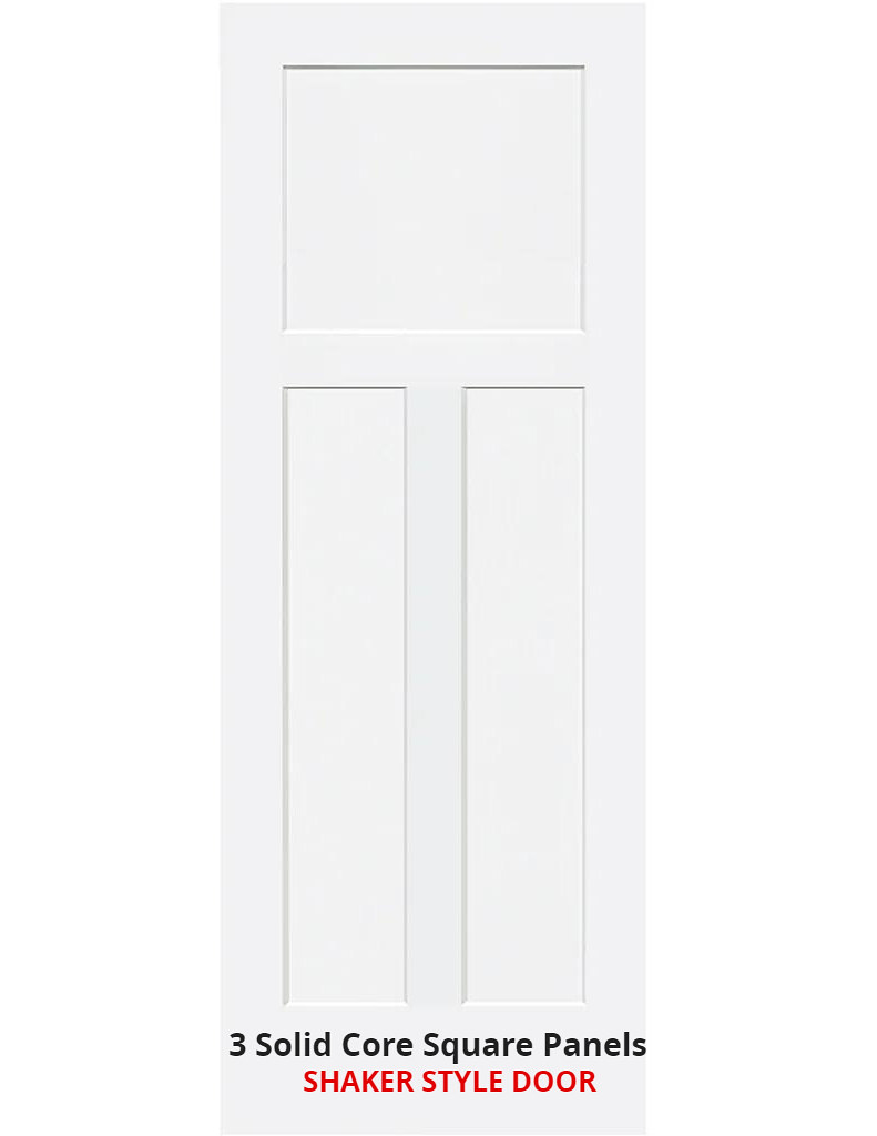 3 SOLID CORE PANEL SHAKER DOOR - AMERICAN CARPENTRY SOLUTION, LLC