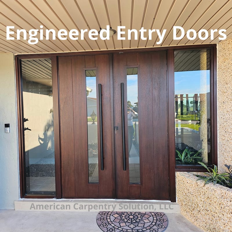 6 Panels Exterior Fiberglass Door - AMERICAN CARPENTRY SOLUTION