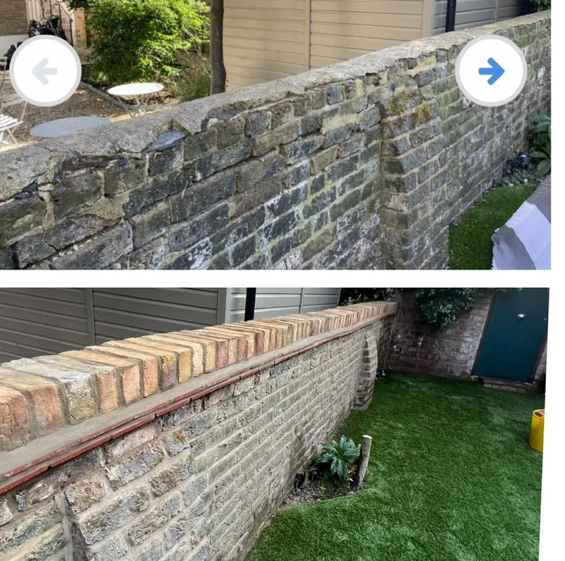 Garden wall restoration - Daniel Restoration Ltd