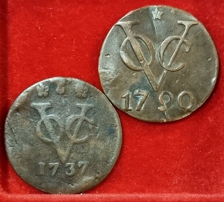 VOC East India Company Duit Coins - Betulas Antiques and Collectables