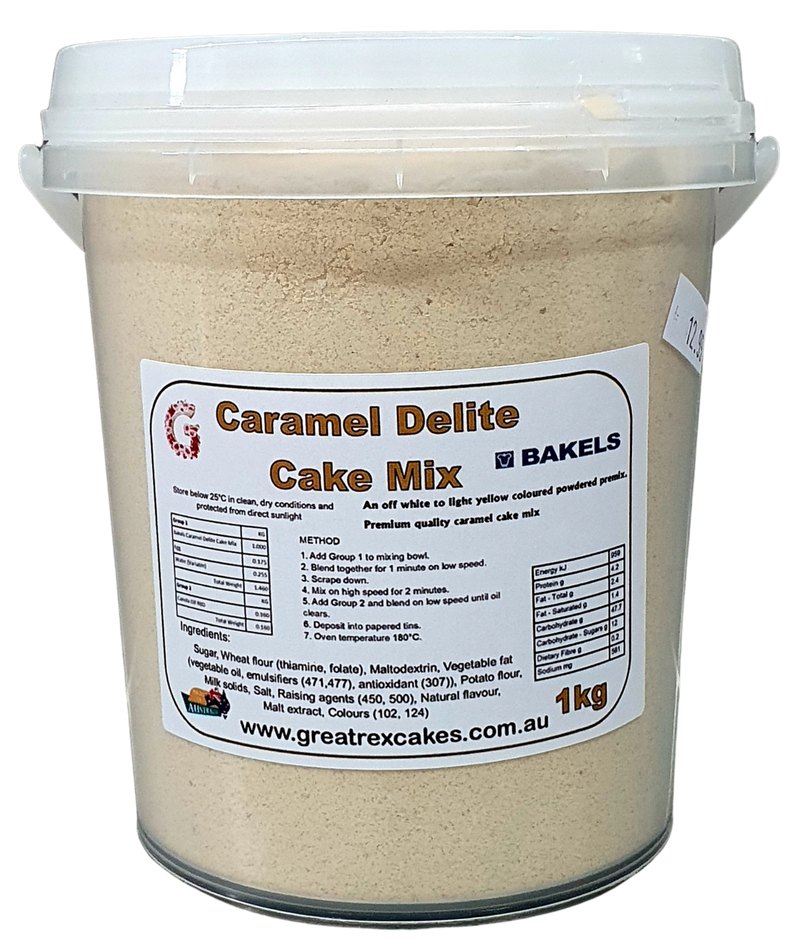 Bakels Caramel Flavoured Delite Cake Mix 1kg