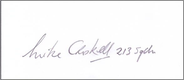 Croskell, Michael - pencil signature - CCB Aviation