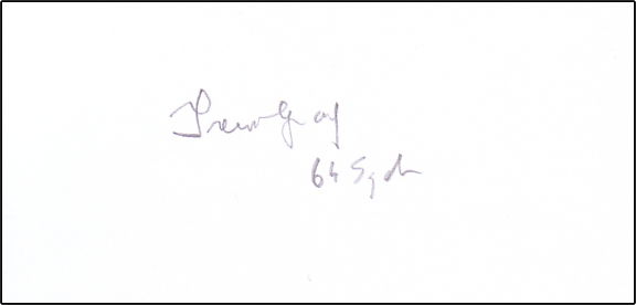 Gray, Trevor - pencil signature - CCB Aviation