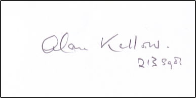 Kellow, Alan - pencil signature - CCB Aviation