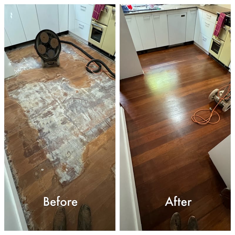 Jarrah kitchen - Gallery image 24 of 47 - Federation Floor Sanding...