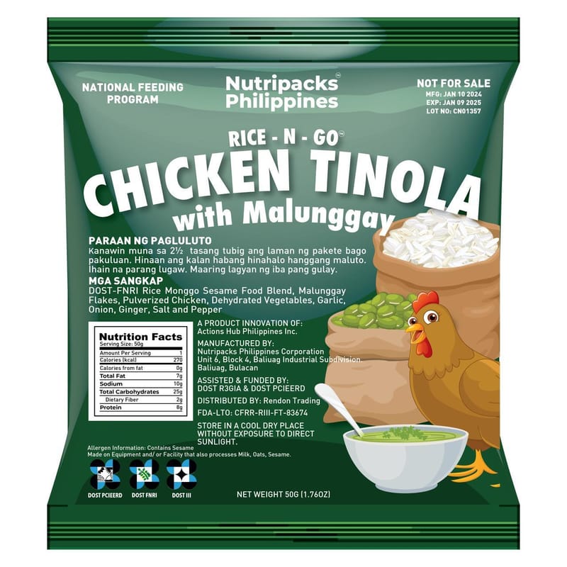 Ready-to-Cook Rice Porridge - Nutripacks Philippines Corporation