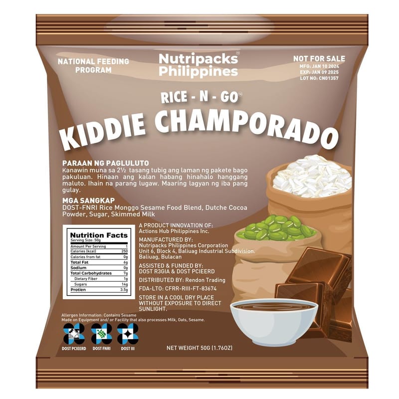 Ready-to-Cook Rice Porridge - Nutripacks Philippines Corporation