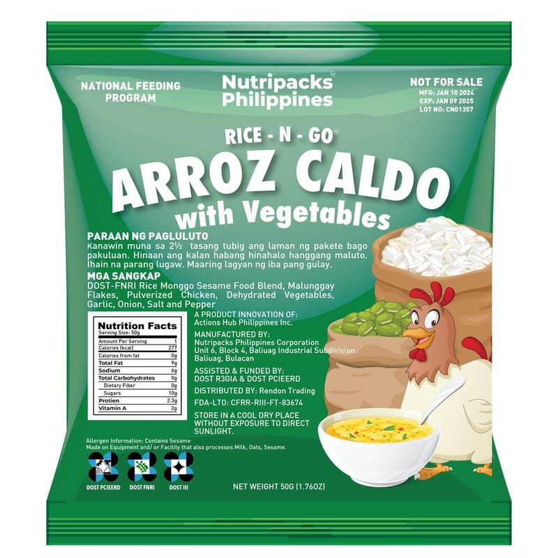 Ready-to-Cook Rice Porridge - Nutripacks Philippines Corporation