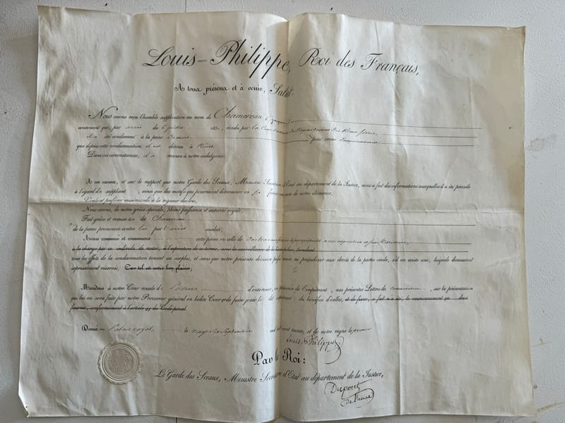 1762 Document semnat de Regele Ludovic XV-le - Librăria Cărților Antice