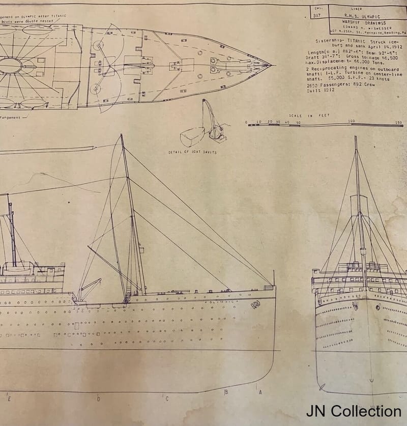 RMS Olympic General Arrangement Plans - Titanic Legacy